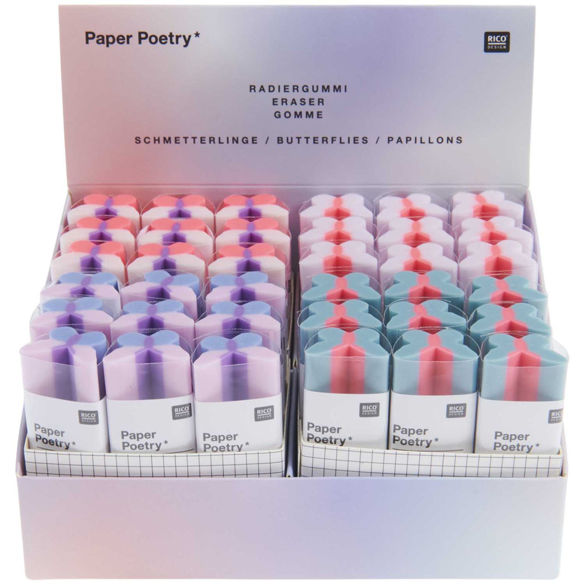 BUTTERFLY ERASERS | ASSORTED COLOURS | OTHERLETTERS