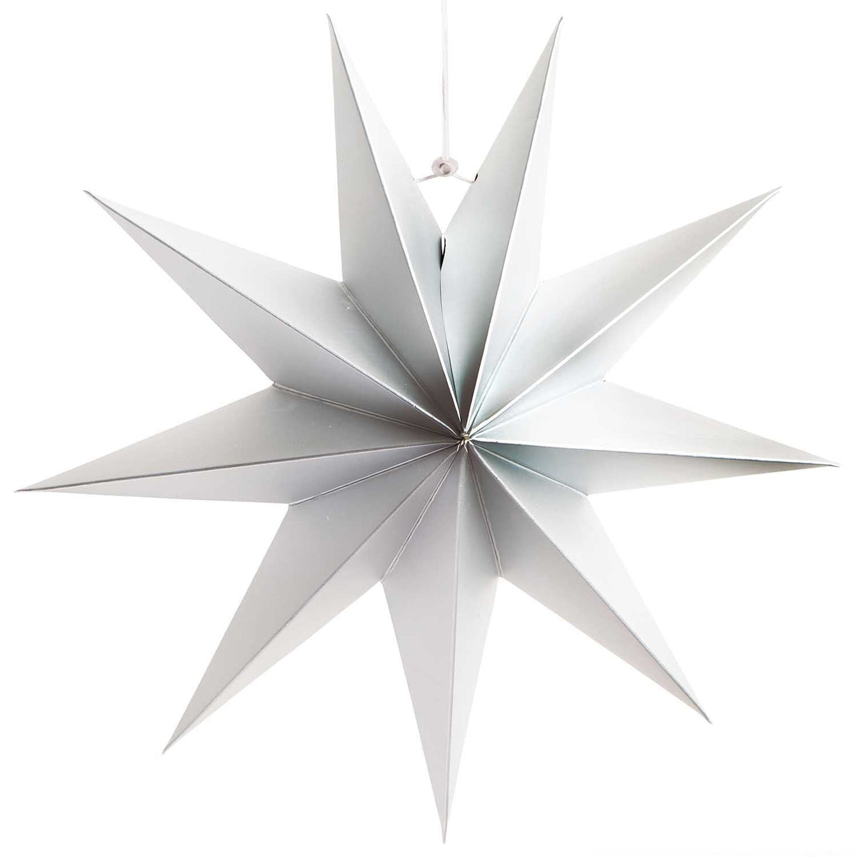 9 POINT PAPER STAR | MATT SILVER SMALL | OTHERLETTERS